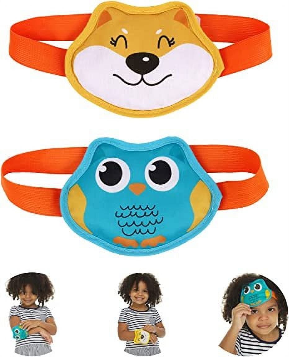 Fomi Kids Hot Cold Gel Ice Packs 2 Pack Multi-Use Adorable Animal Wraps ...