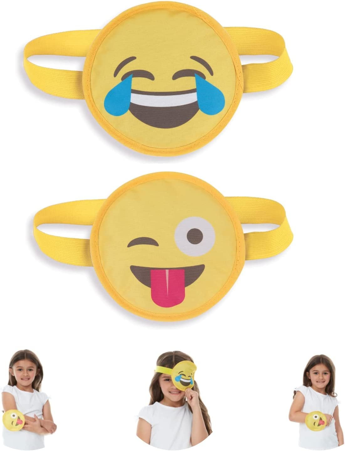 Fomi Kids Hot Cold Gel Ice Packs, 2 Pack Emoji Wrap for Head, Eyes ...