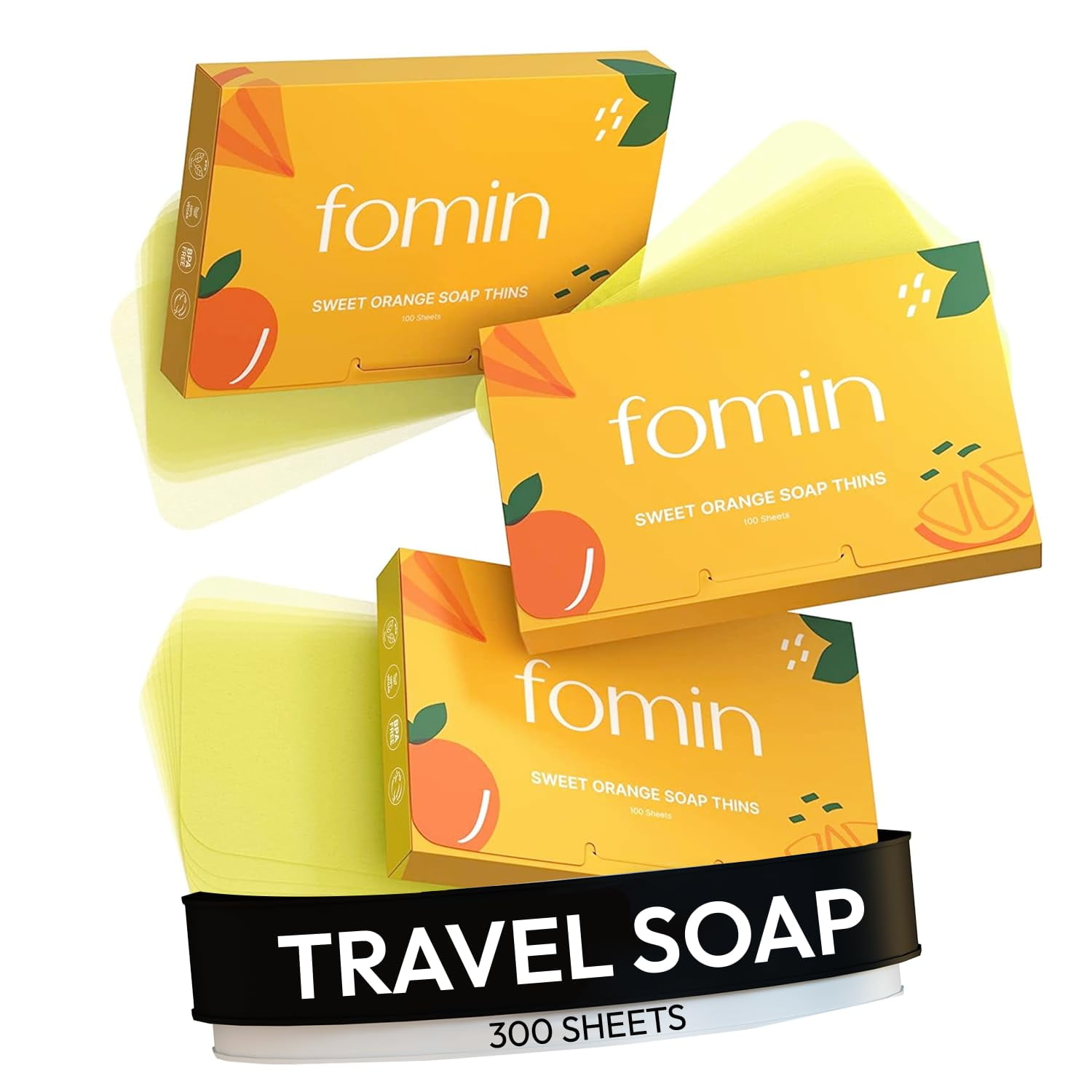 FOMIN - Antibacterial Paper SBF3 Soap Sheets for Hand Washing - (300 ...