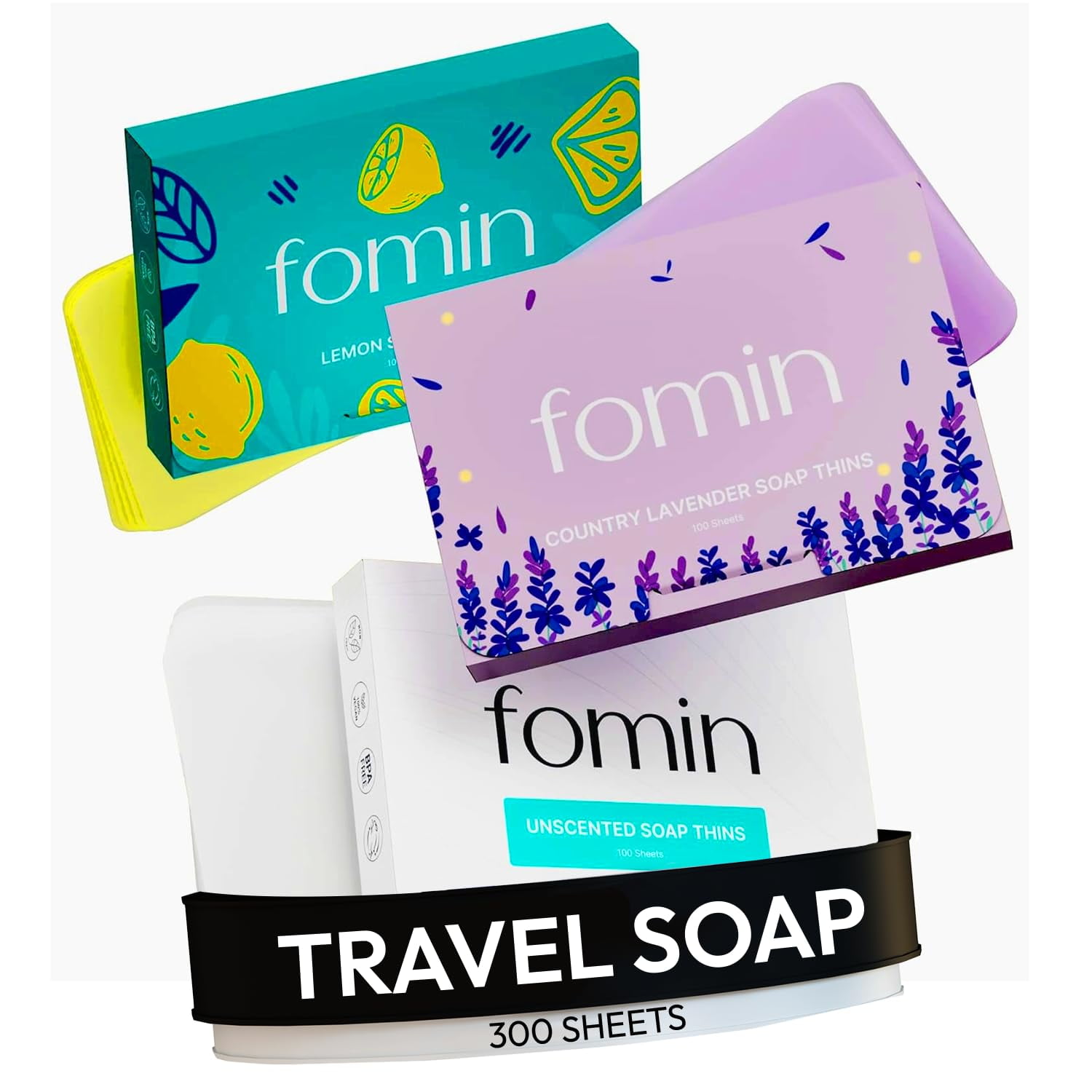 FOMIN - Antibacterial Paper Soap Sheets for Hand Washing - (300 Sheets ...