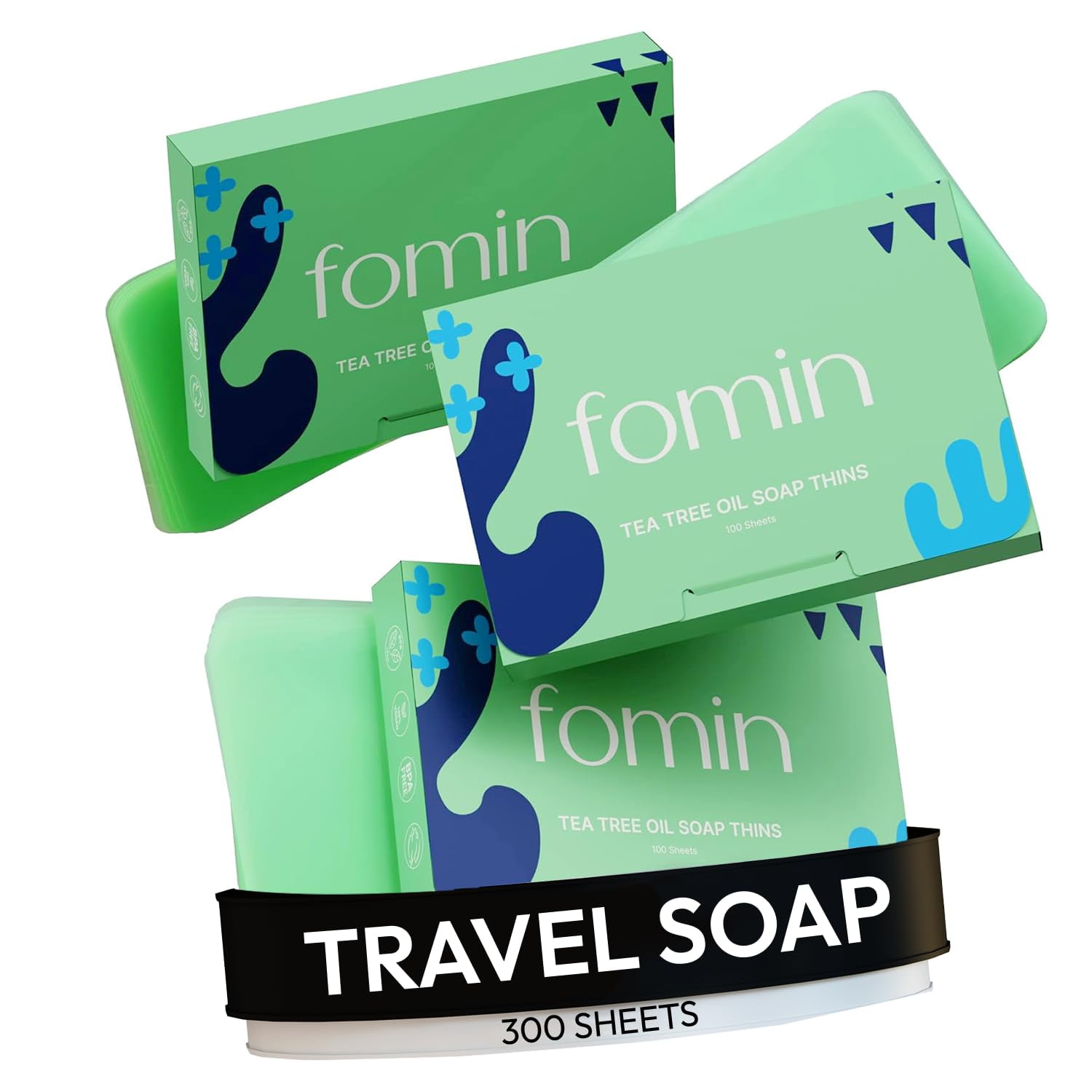 FOMIN - Antibacterial Paper Soap Sheets for Hand Washing - (300 Sheets ...