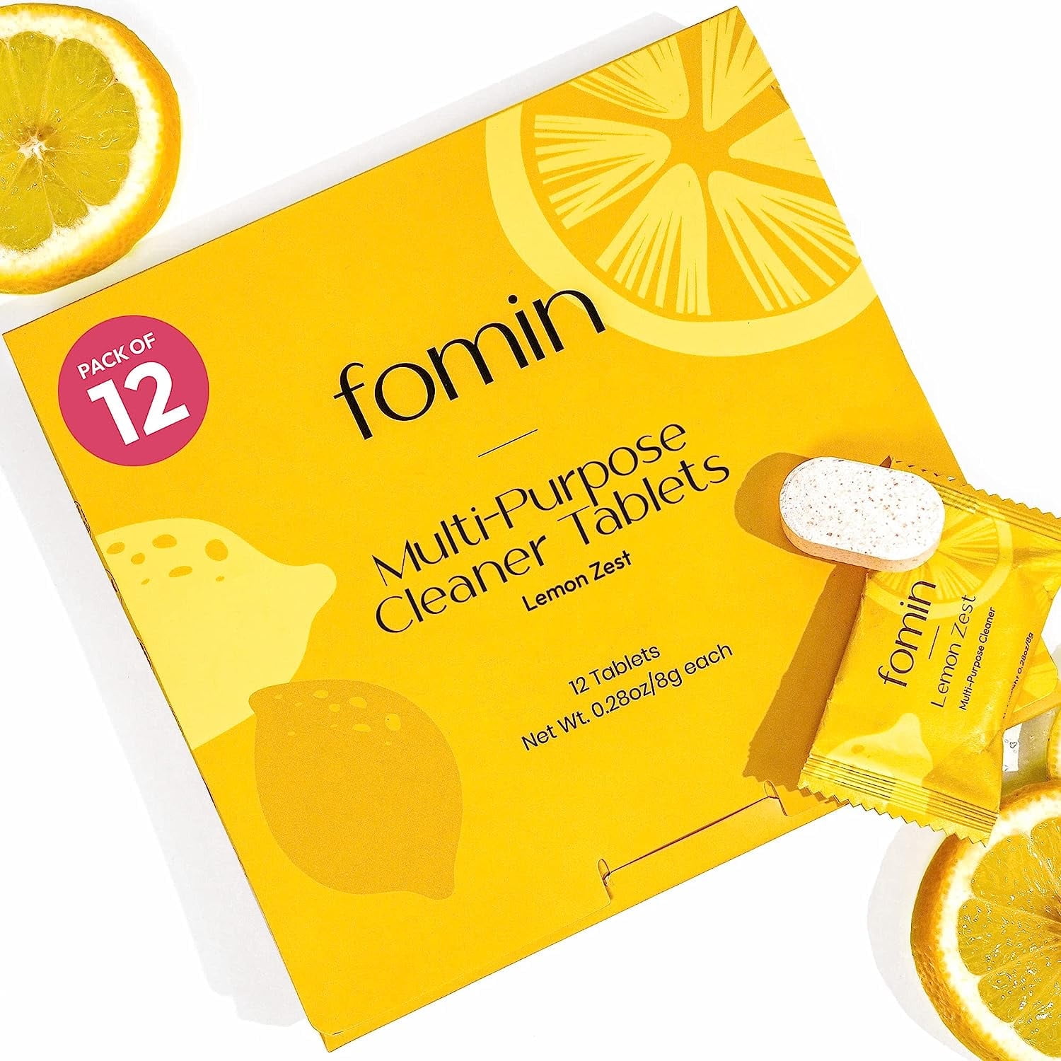 FOMIN Multi Surface Cleaner Refill Tablets (12 Pack) - Lemon Zest - All ...