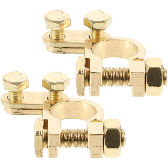 FOMIYES 1 Pair Compact Iron Battery Terminal Clamps Universal Design ...