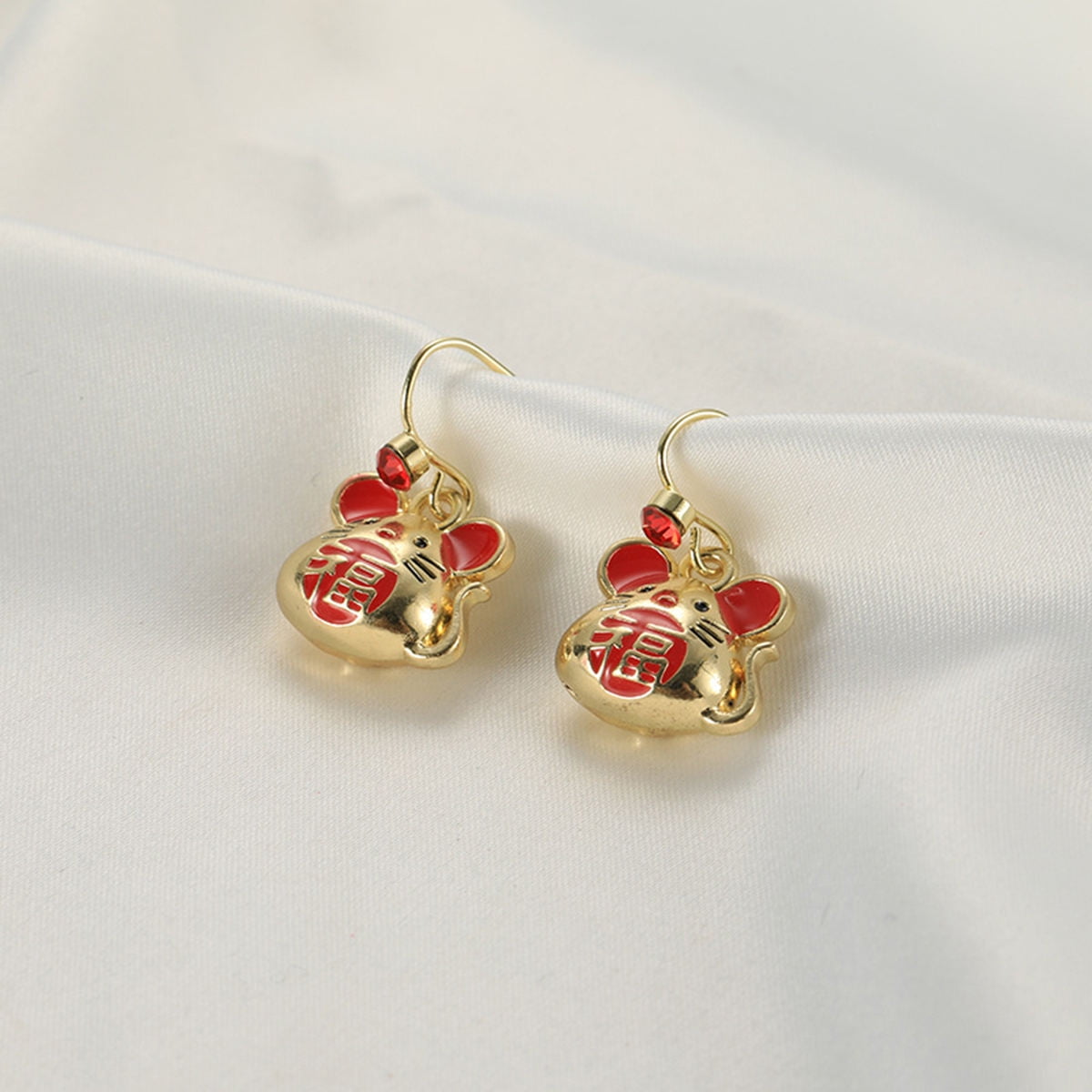 FOMIYES 1 Pair Cute Earrings For Women Featuring Mouse Ear Shape And ...