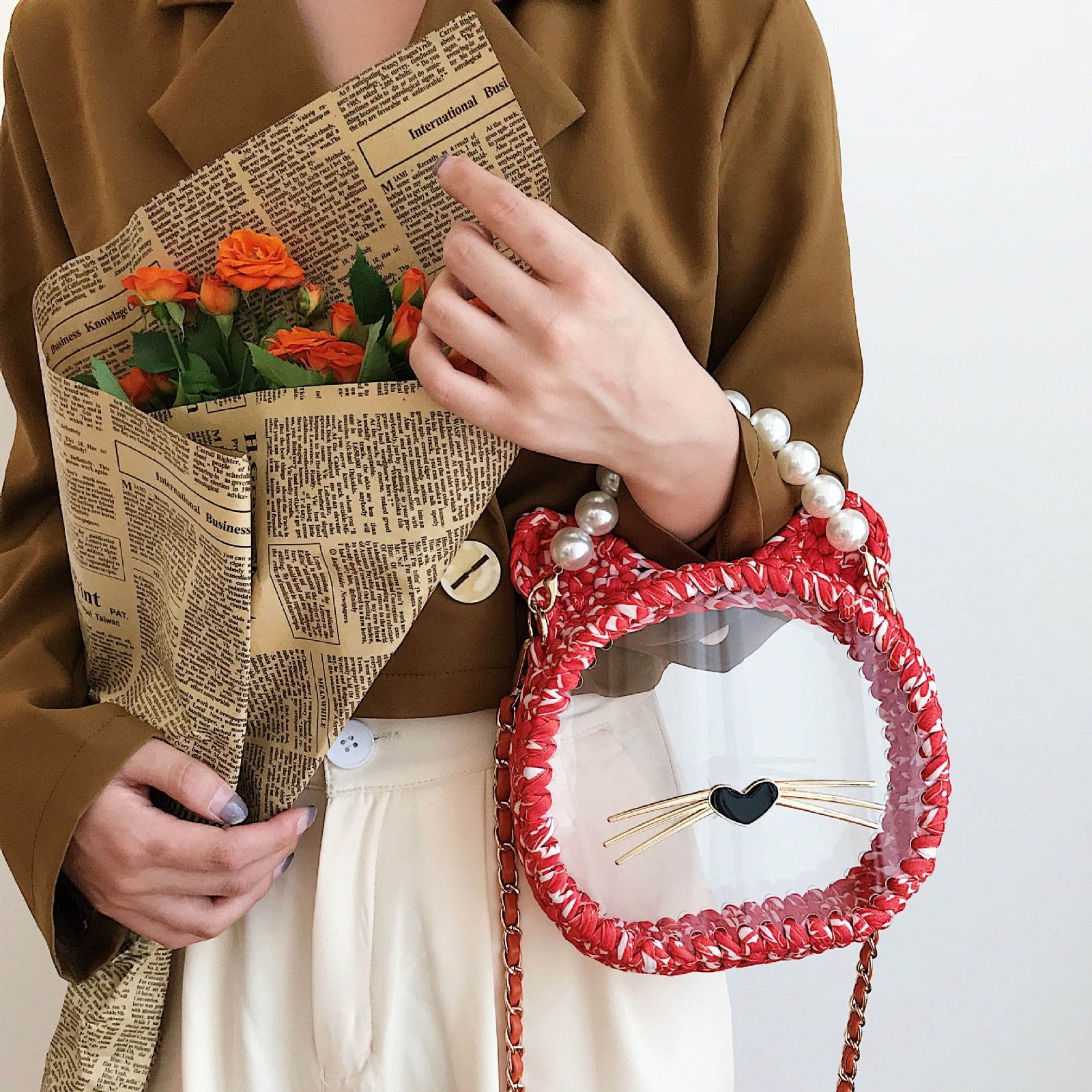 FOMIYES 1 Set Crochet Bag Making Set Diy Woven Bag Accessories With ...