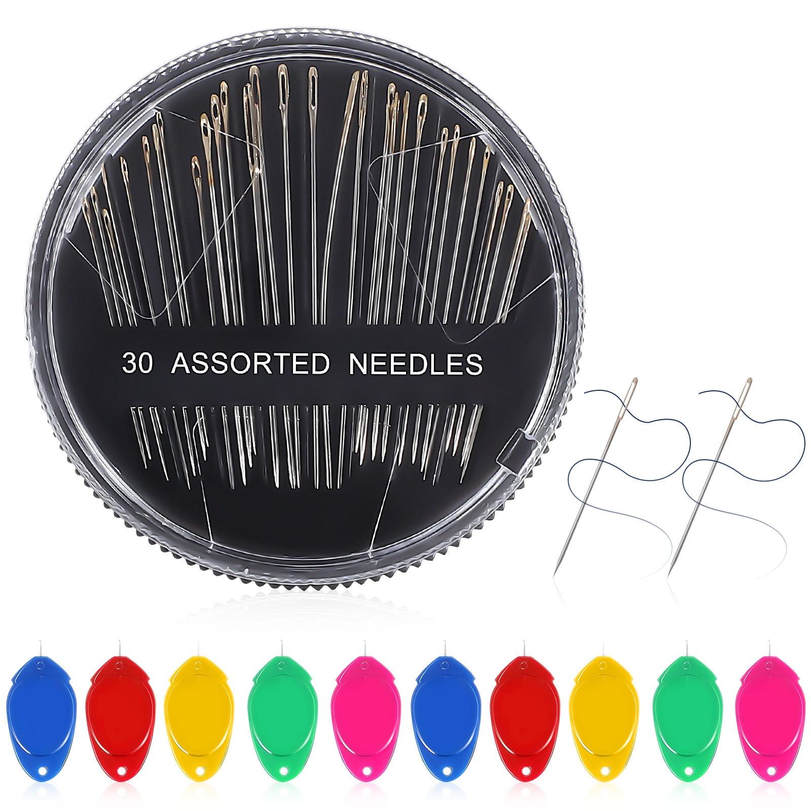 FOMIYES 1 Set Small Needle Threaders and Sewing Needles for Hand Sewers ...