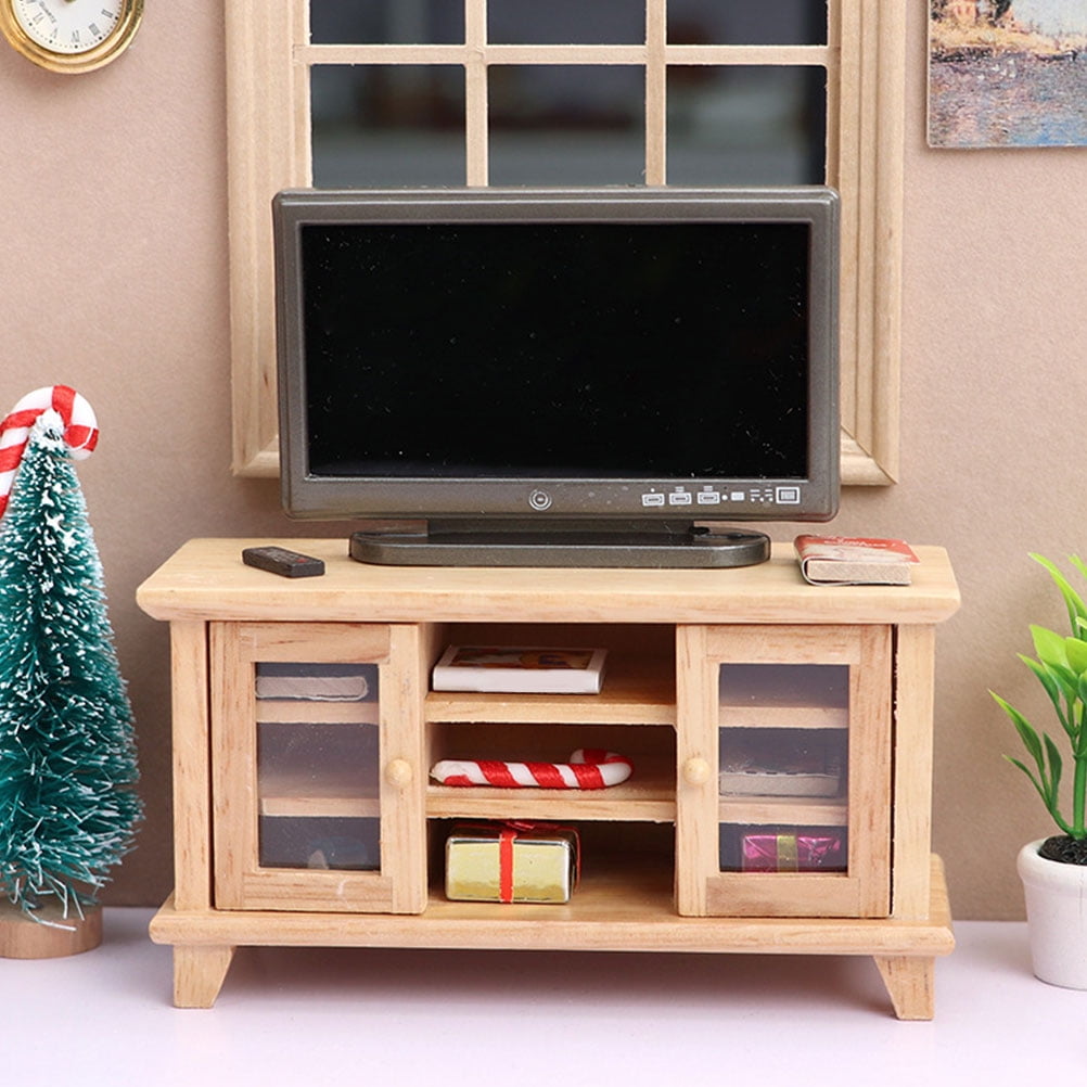 FOMIYES Miniature House Furniture Wooden Brown 1Set Simple Design For ...