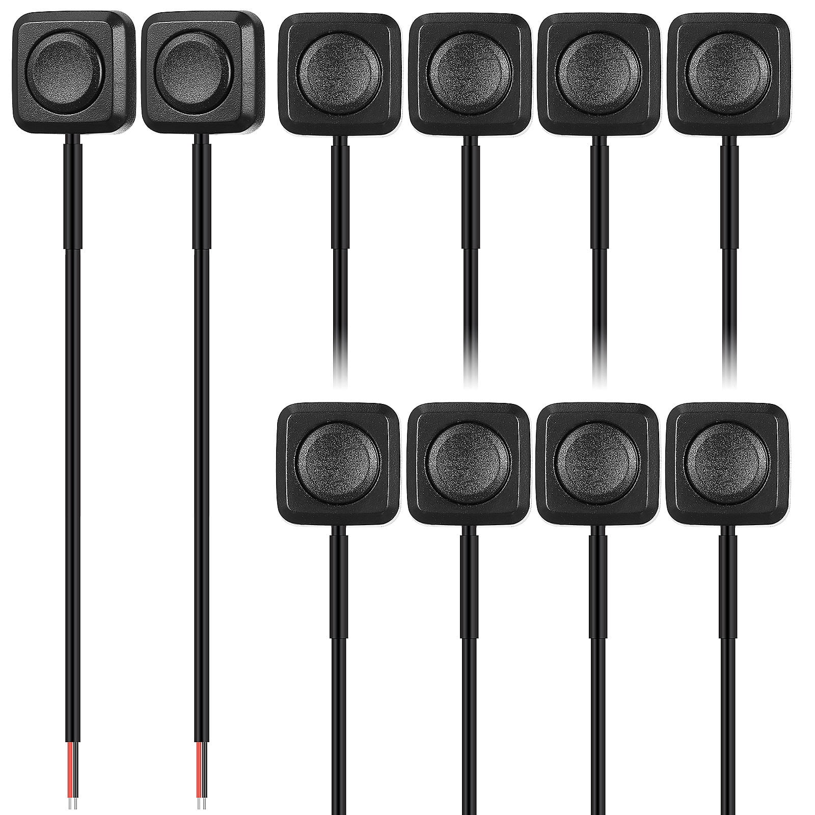 FOMIYES 10 Pack Black Momentary Push Button Switch for Car Use Plastic ...