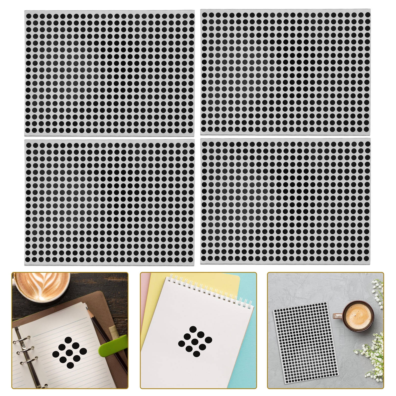 FOMIYES 10 Sheets Small Circle Stickers Day Dots Food Labels Office ...