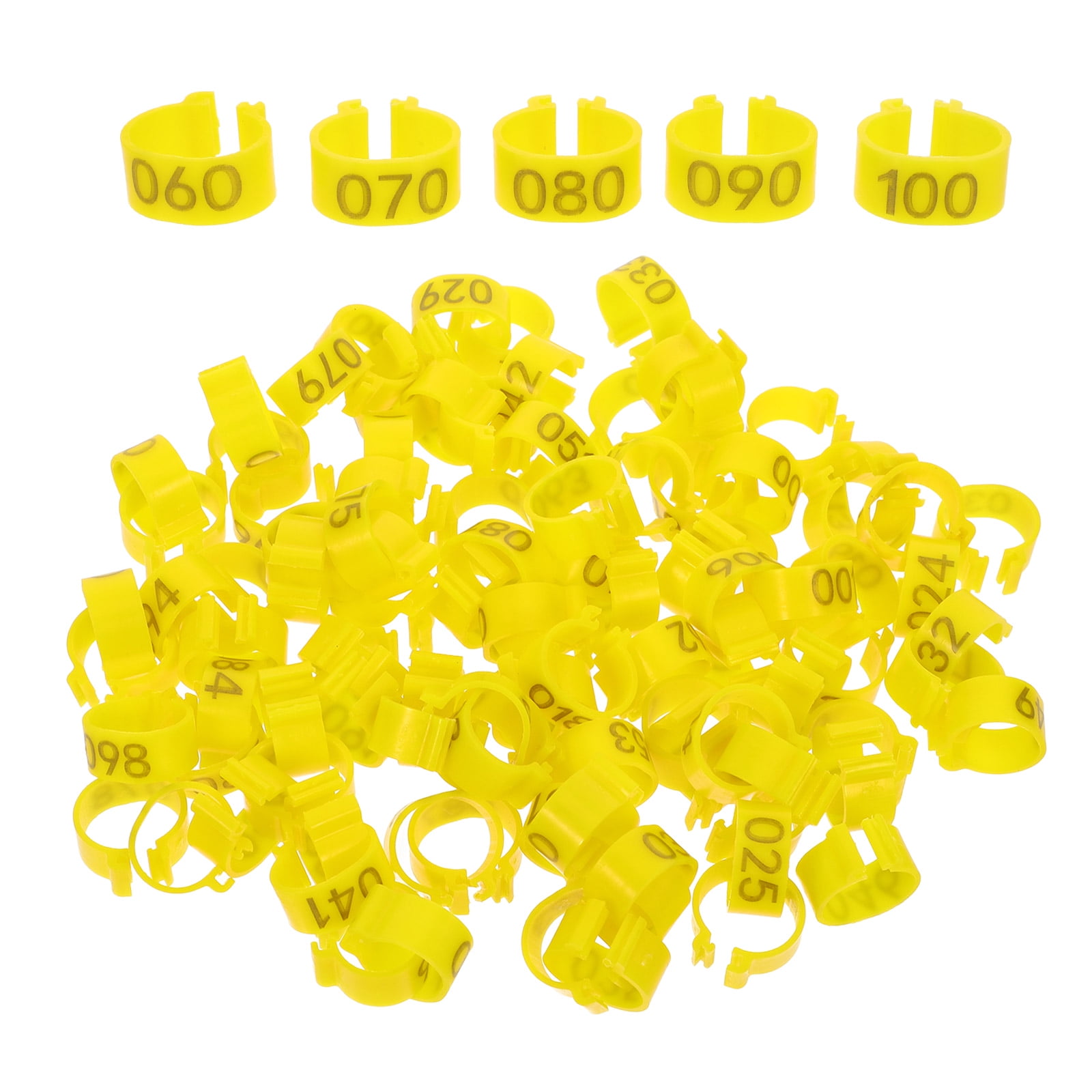 FOMIYES 100 Pcs Bird Identification Leg Bands Numbered Pigeon Rings ...