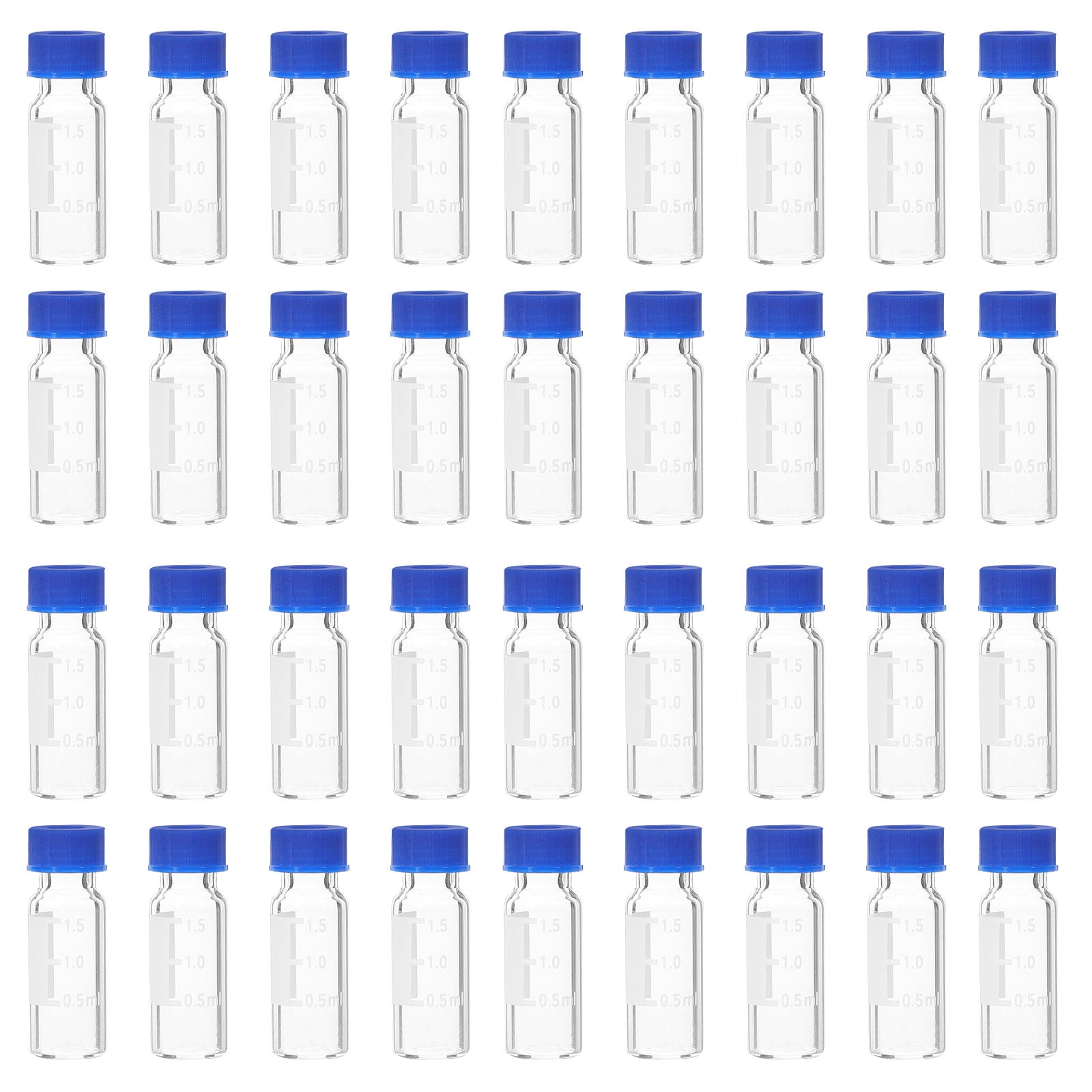 FOMIYES 100 Pcs Empty Glass Vials with Lids Sampling Vials Small Vials ...
