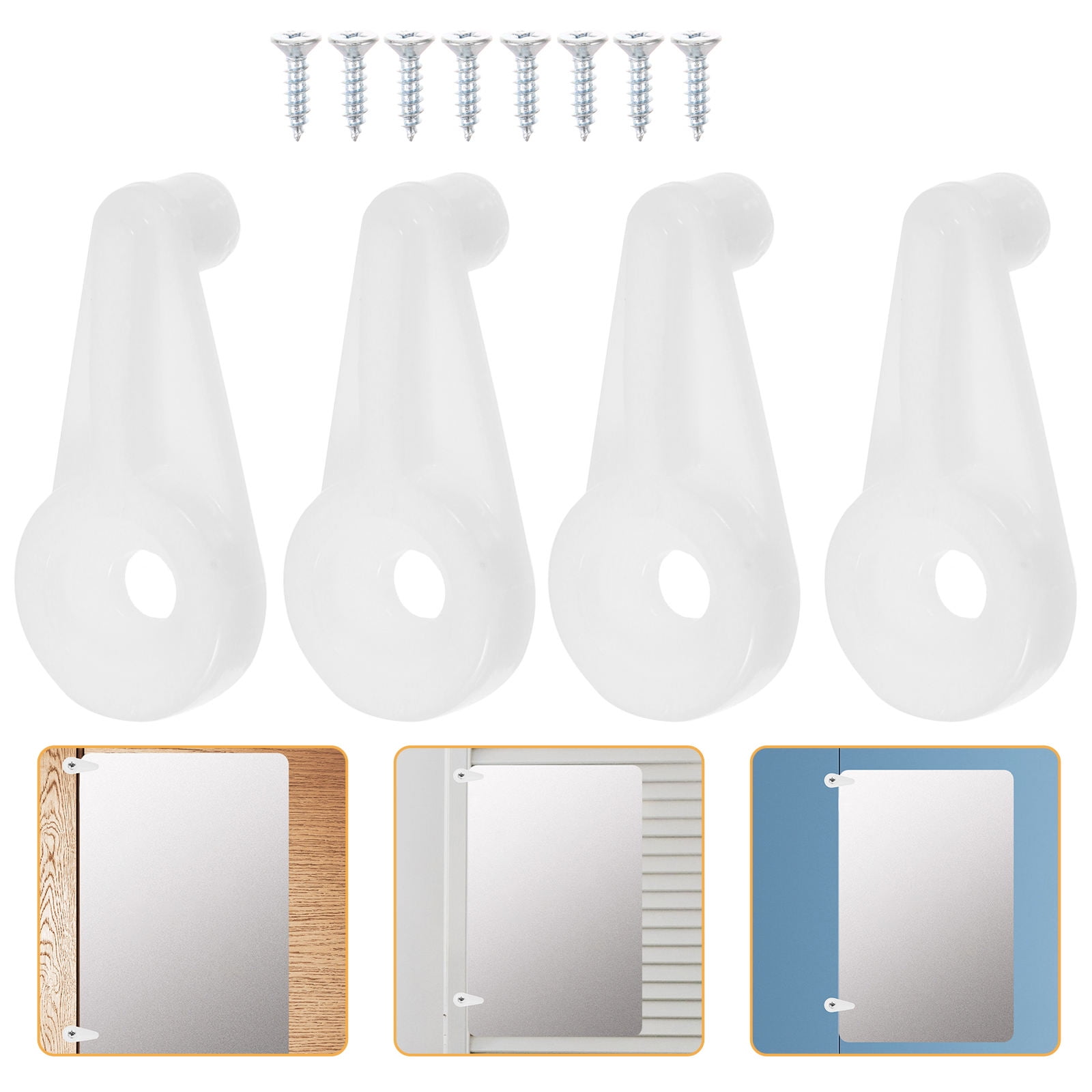 FOMIYES 100Pcs Cabinet Glass Retainer Clips for Wardrobe Door Multi ...