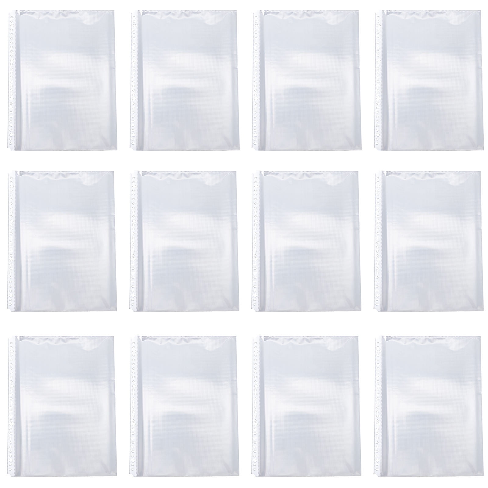 FOMIYES 100Pcs Clear Document Folder Transparent Binder Pockets for ...