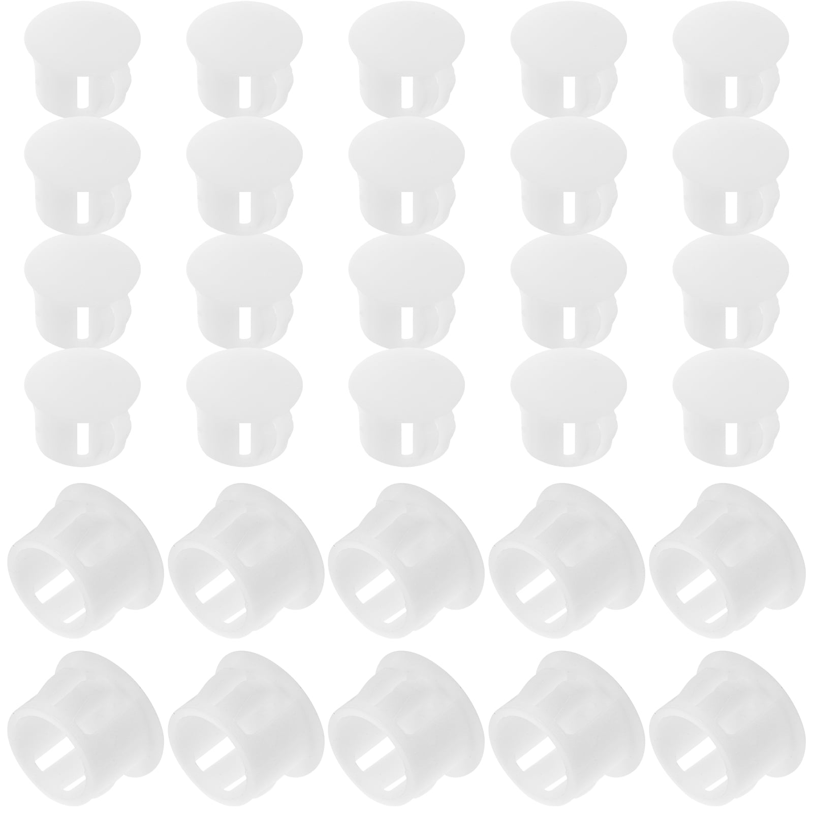 FOMIYES 100pcs Furniture Hole Plugs Plastic Round Flush Type Panel ...