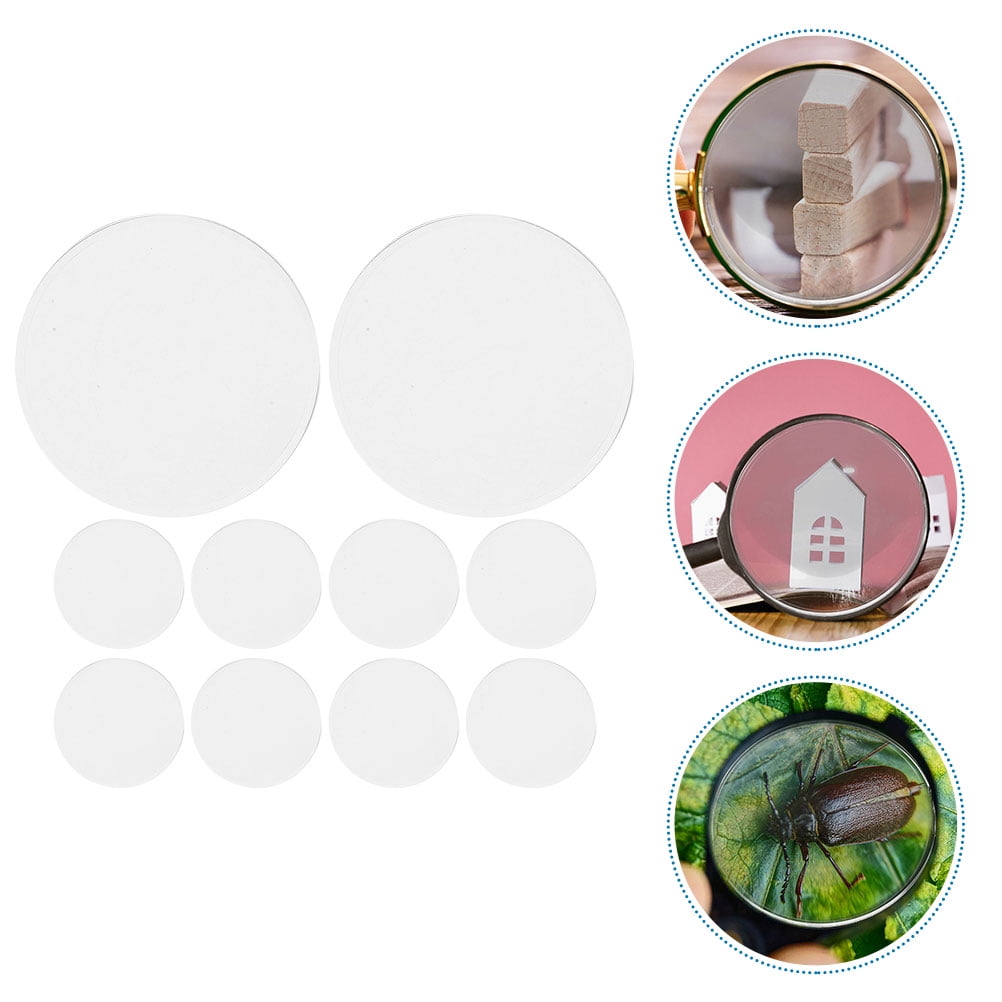 FOMIYES 10Pack Transparent Convex Lenses for Physical Optical Teaching ...