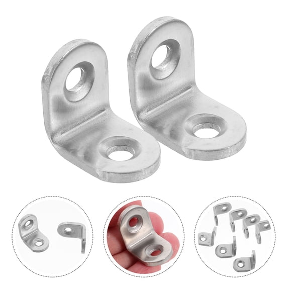 FOMIYES 10-Pack 90 Degree L Shape Angle Brackets for Wood, Heavy Duty ...