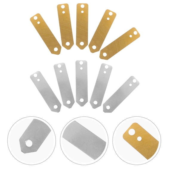 FOMIYES 10Pcs Assorted Color Copper Zinc Anode Sheet Electrode Strip ...