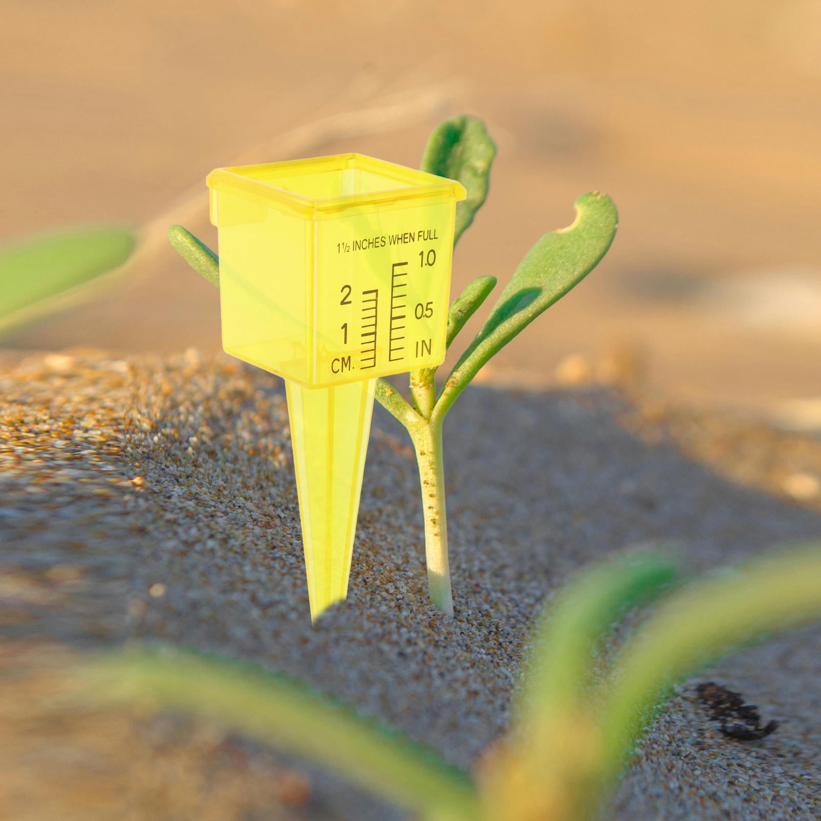 FOMIYES 10Pcs Yellow Plastic Sprinkler Rain Gauge for Lawn Water ...