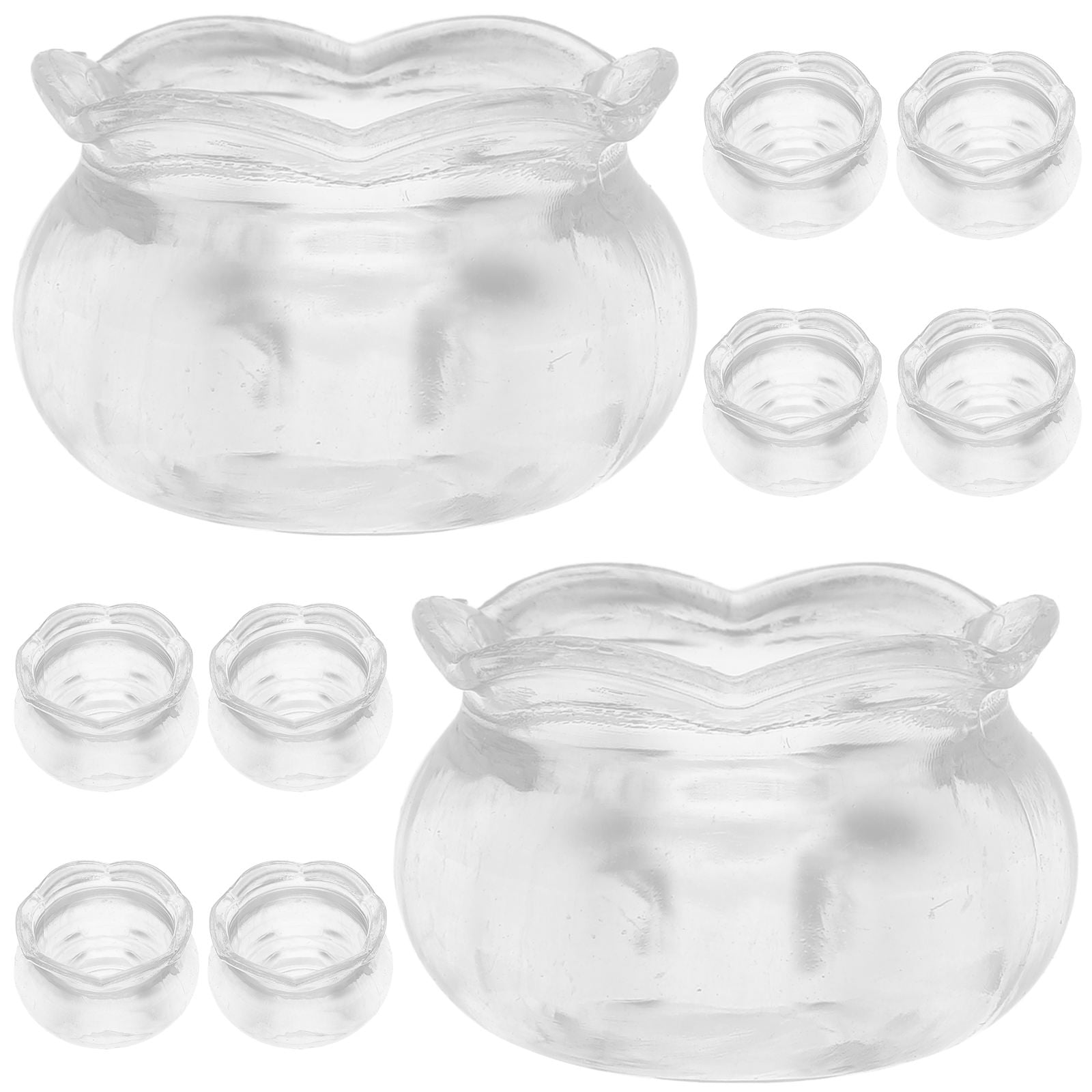 FOMIYES 10Set Small Plastic Fish Bowls 3.00X3.00X2.00CM Plastic Home ...