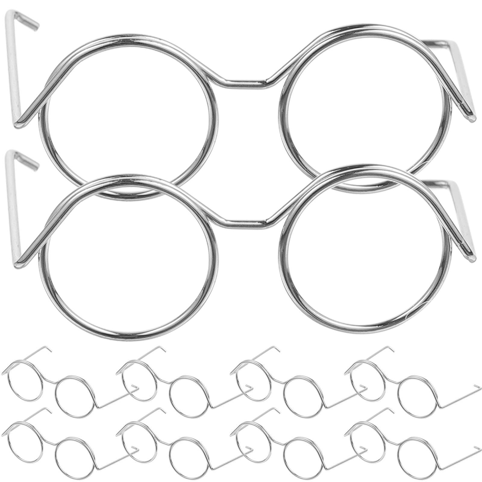 Fomiyes 10pcs Doll Glasses Metal Wire Rim Doll Eyewear Mini Sunglasses Dolls Dress Up Toys
