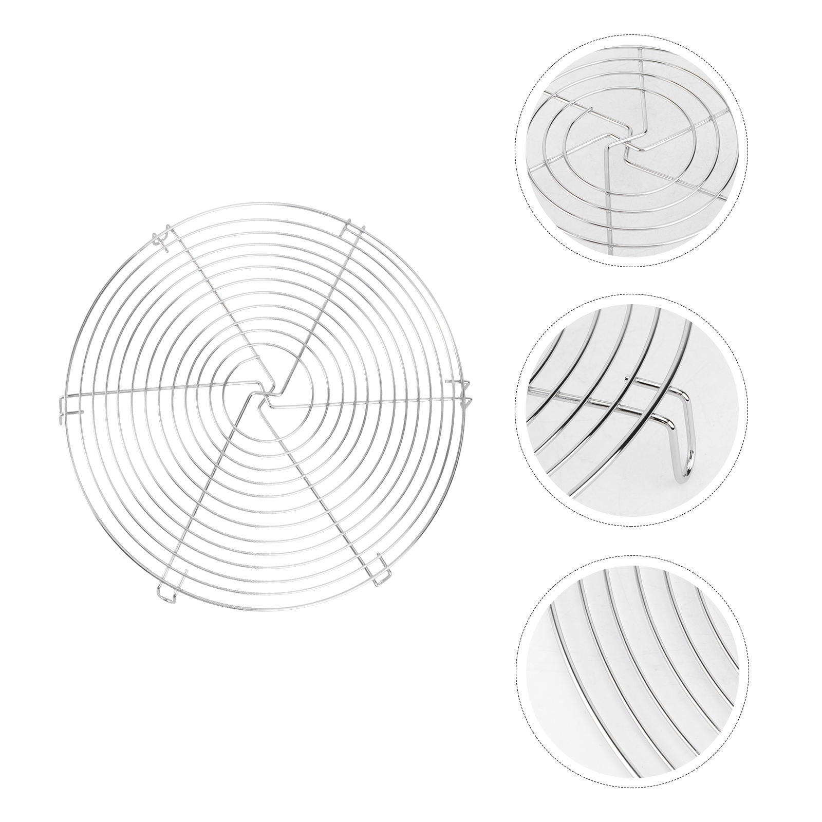 FOMIYES 12 Inch Cake Drying Rack Wire Cooling Racks Stainless Black ...