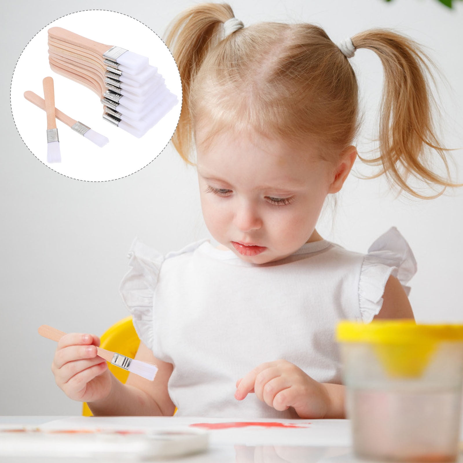 FOMIYES 12PCS Oil Painting Supplies Wooden Brushes with Nylon Hair for ...