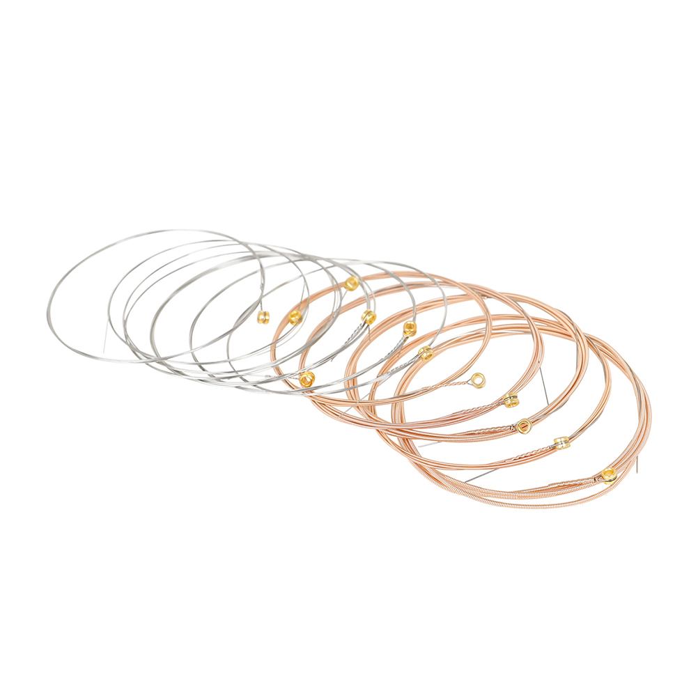 FOMIYES 12Pcs Guitar Strings Set Metal Acoustic Strings for Replacement ...