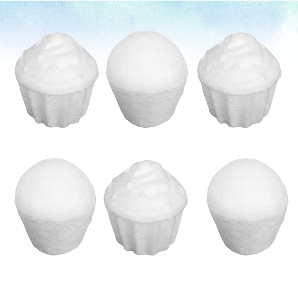 FOMIYES 12Pcs Round Foam Cake For Children Craft Model Diy Project ...