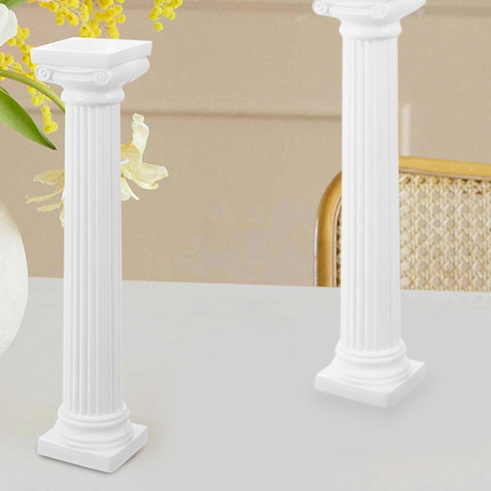 FOMIYES 12Pcs White Plastic Roman Pillar Statues for Wedding Table ...