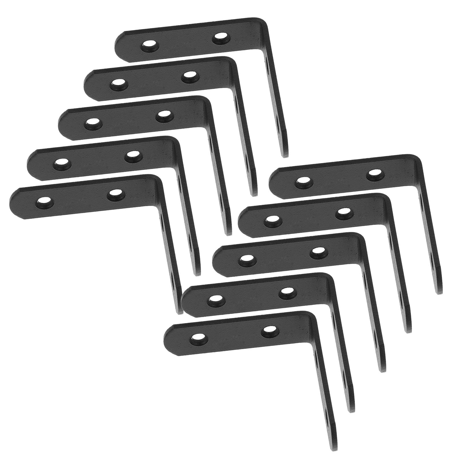 FOMIYES 12pcs Black Corner Brackets for Furniture Use Sturdy Stainless ...