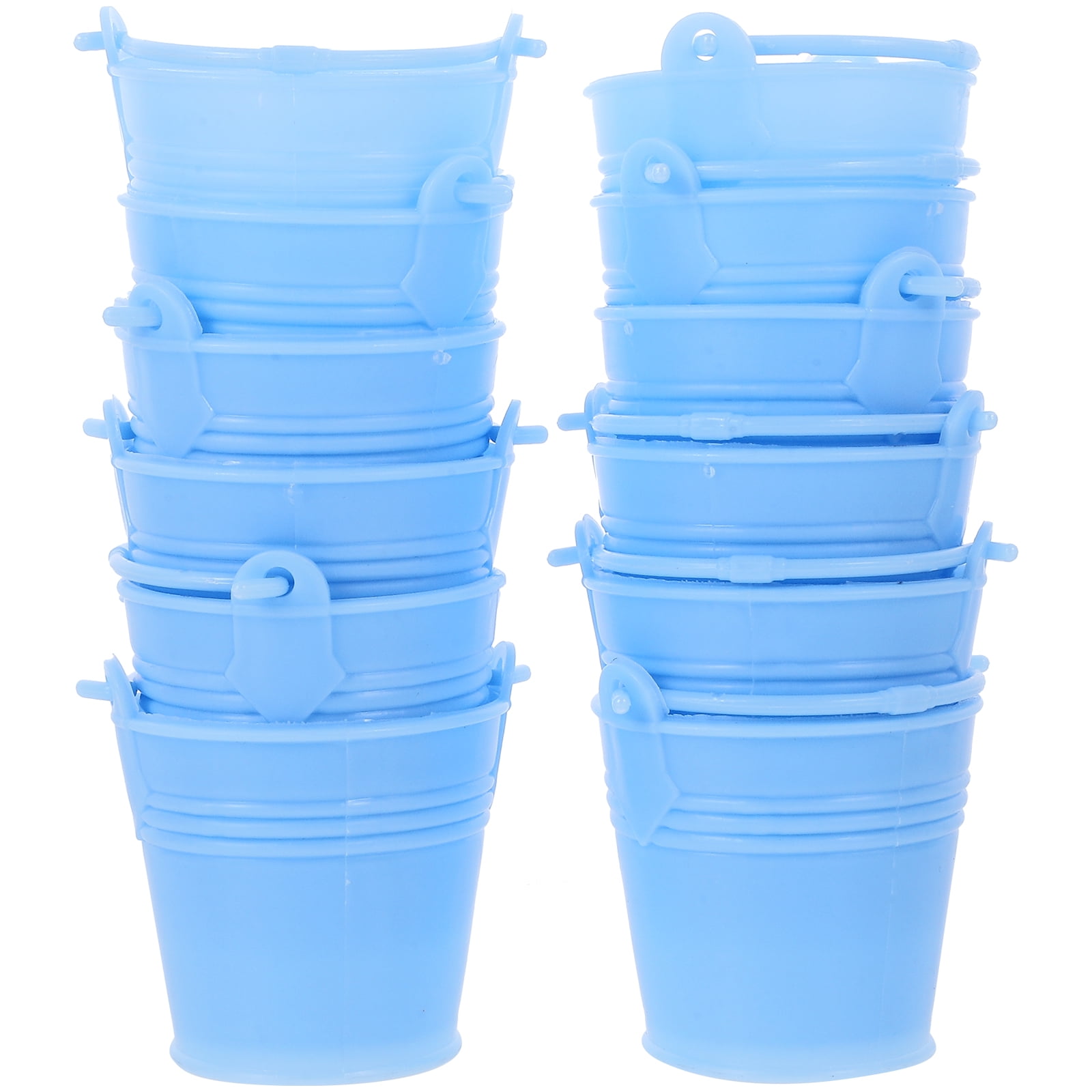 FOMIYES 12pcs Small Plastic Bucket Decorative Candy Pot Multi-use ...
