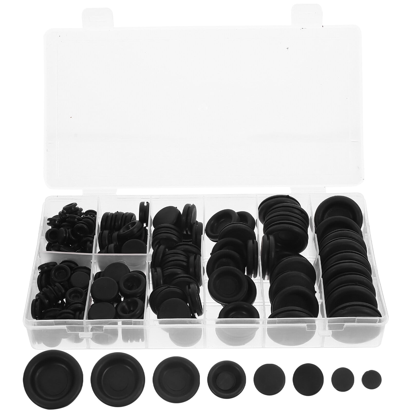 FOMIYES 170pcs Rubber Grommets Wiring Rubber Grommet Kit Rubber Hole ...