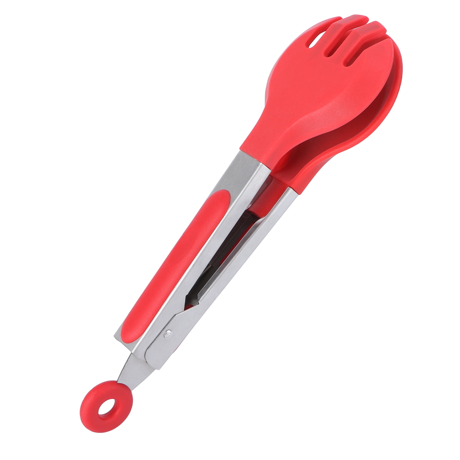 FOMIYES 1PC Bread Clips Red Silver Silicone Metal Cooking Tongs For ...
