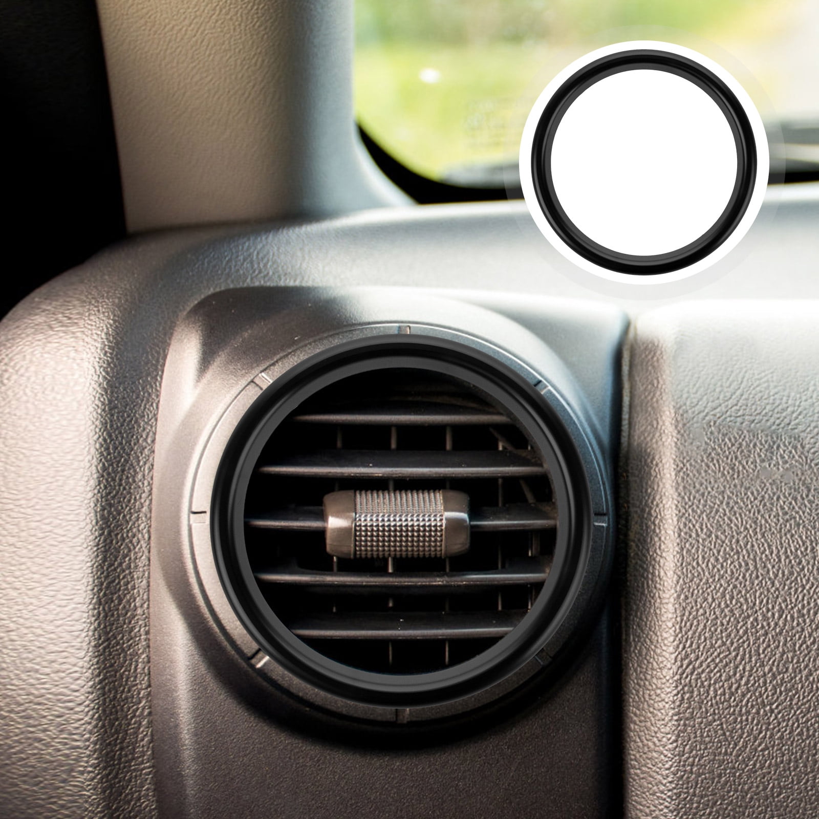FOMIYES 1Pack Car Accessories Aluminum Alloy Circular Air Conditioning ...