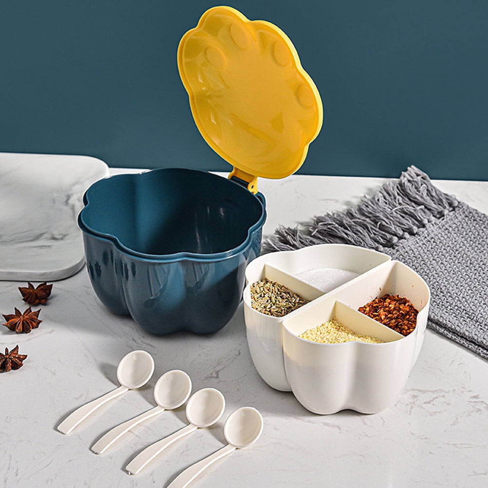 FOMIYES 1Pack Dark Blue Multi Spice Box Creative Condiment Container ...