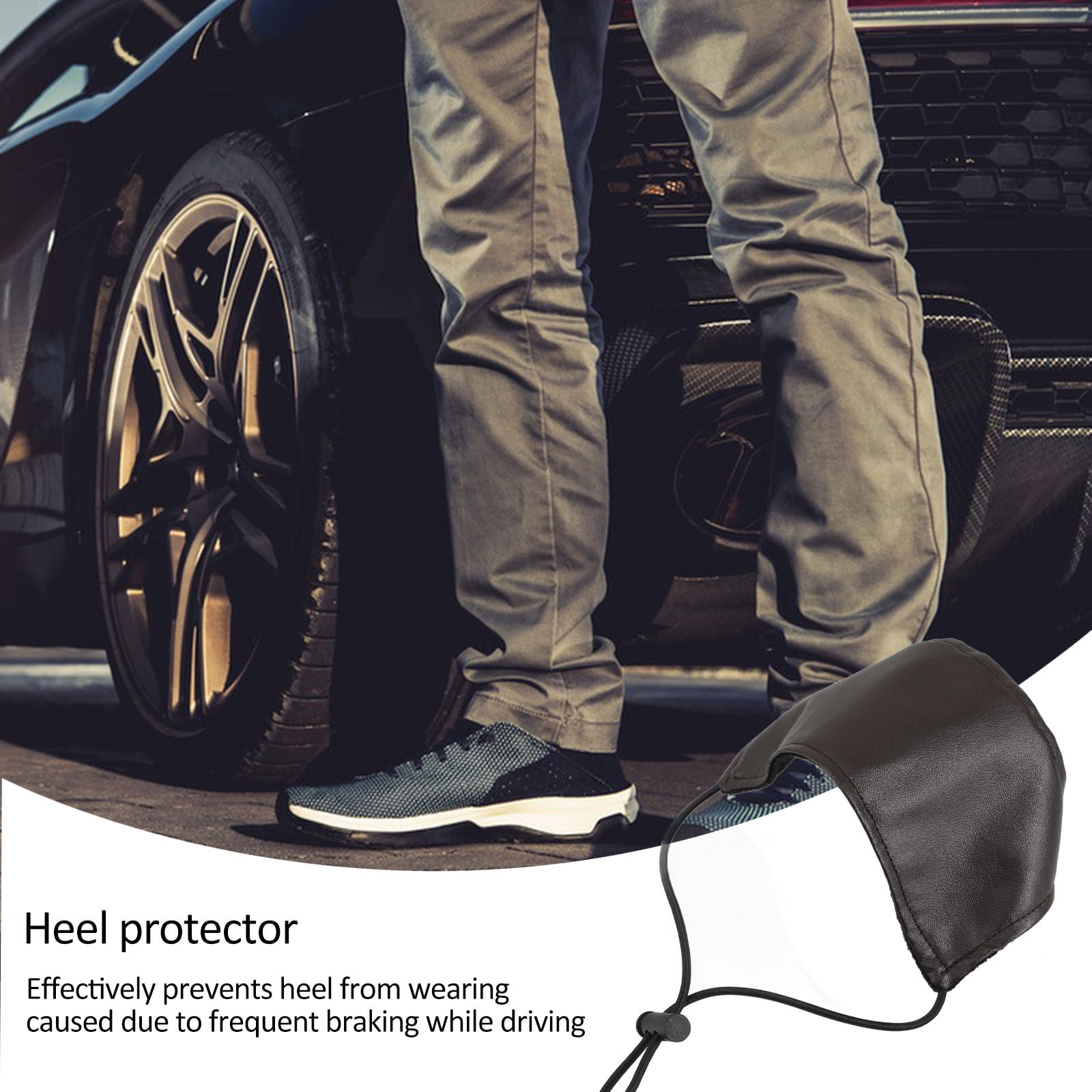 FOMIYES 1Pack Driving Heel Protector Foot-Shaped Artificial Leather ...