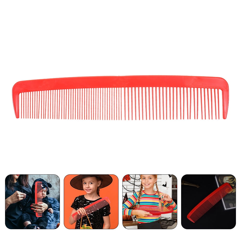 FOMIYES 1Pack Giant Hair Comb Red Plastic Wide Tooth Oversized Design ...