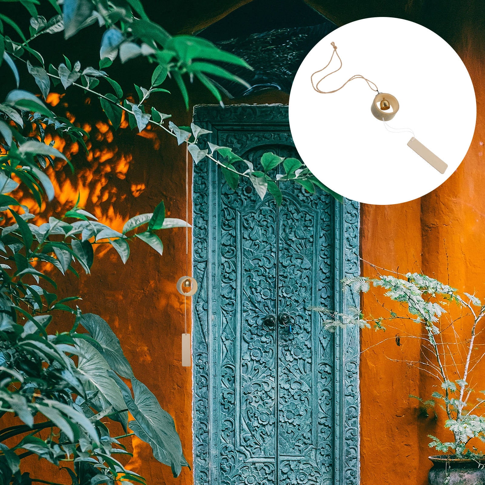 FOMIYES 1Pack Outdoor Wind Chimes Green Color Bamboo Made for Patios ...