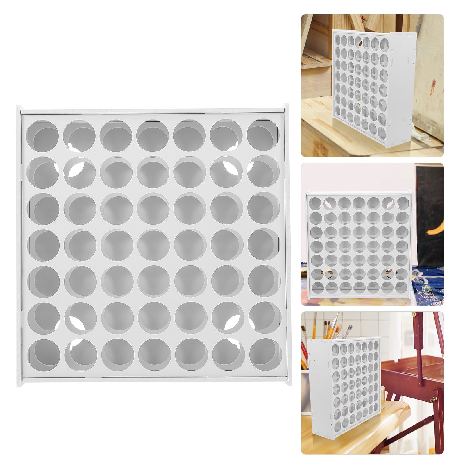 FOMIYES 1Pack Pigment Storage Rack White Wood Ladder Design For Art ...