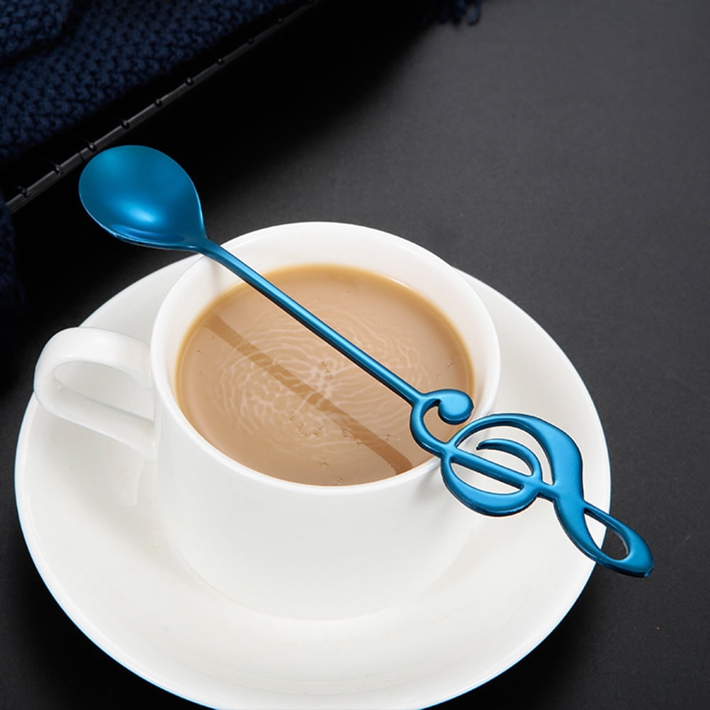 FOMIYES 1Pack Stainless Steel Espresso Spoons Musical Note Design For Families And Friends 15 ...