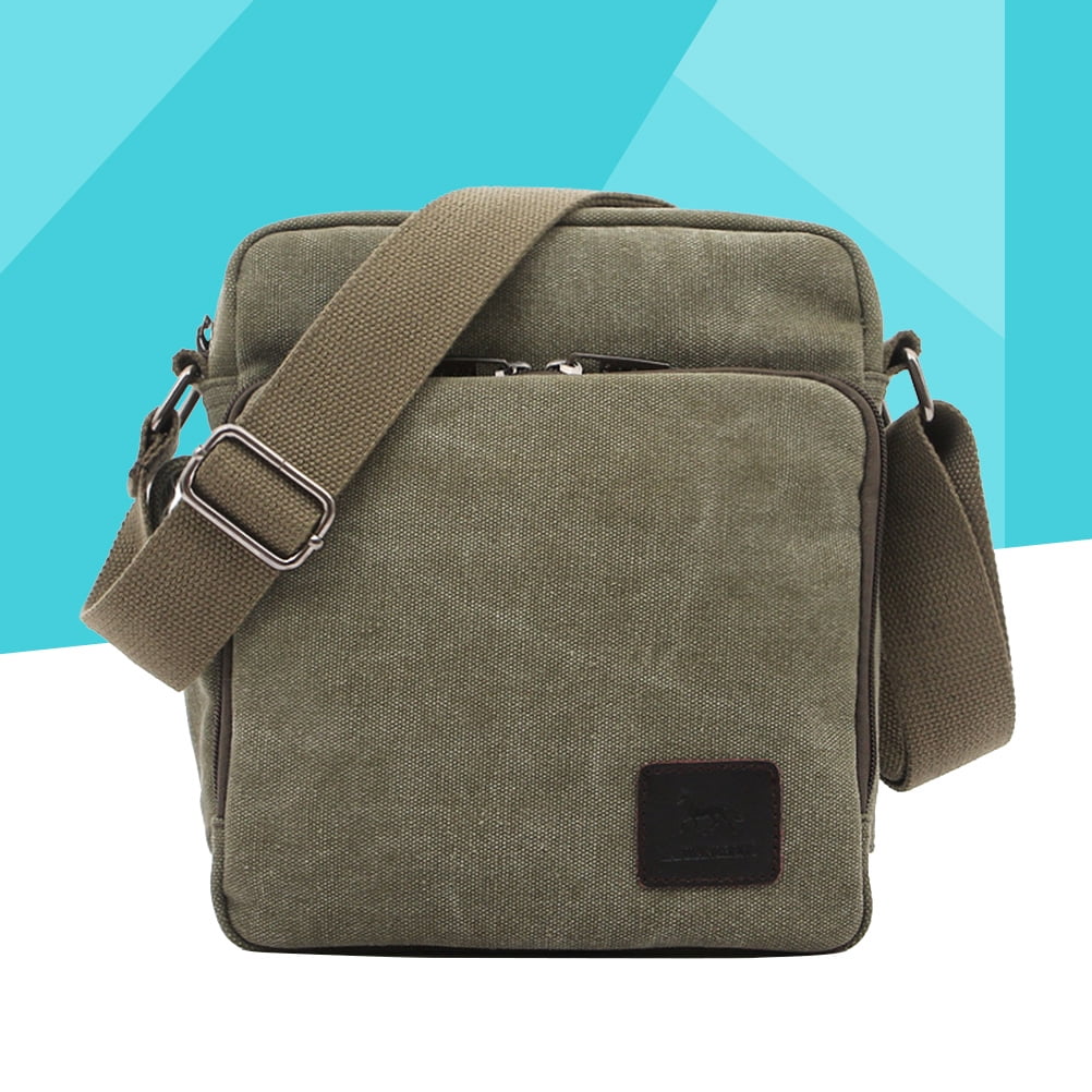 FOMIYES 1Set Olive Green Canvas Sling Bag for Men with Crossbody Strap ...