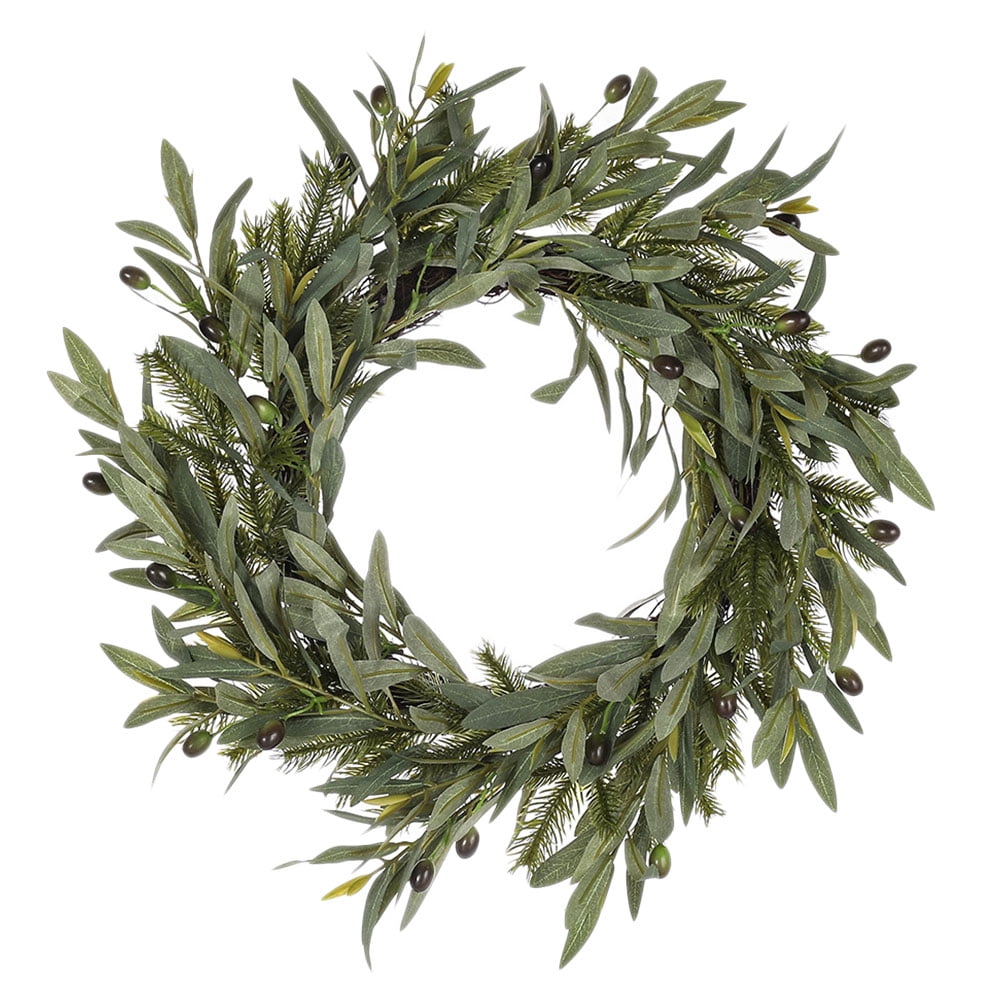 FOMIYES 1Set Wreath Outdoor Wreaths for Front Door Dark Green Plastic ...