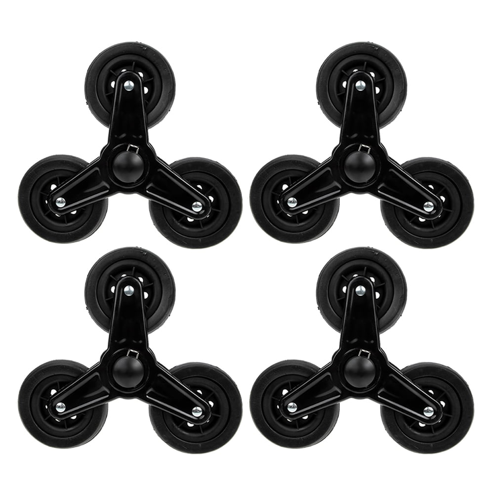 FOMIYES 2 Pairs Hand Truck Wheels Shopping Cart Casters Iron Triangle ...