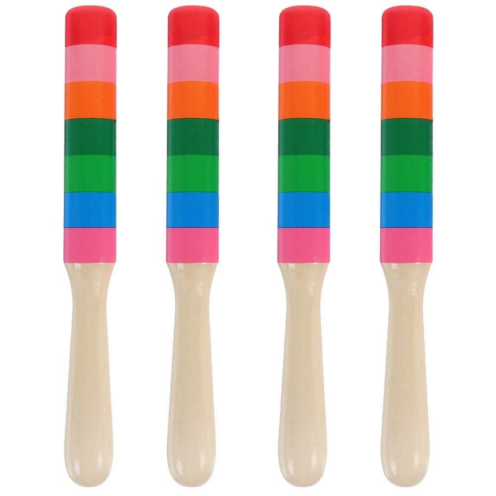 FOMIYES 2 Pairs Rhythm Sticks Wood Percussion Instrument Sticks ...