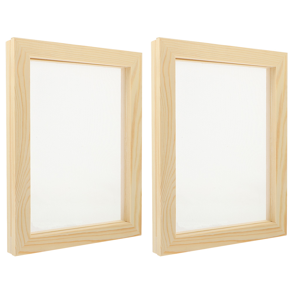 FOMIYES 2 Pcs Wooden DIY Frame Paper Making Screen Mold and Deckle for ...