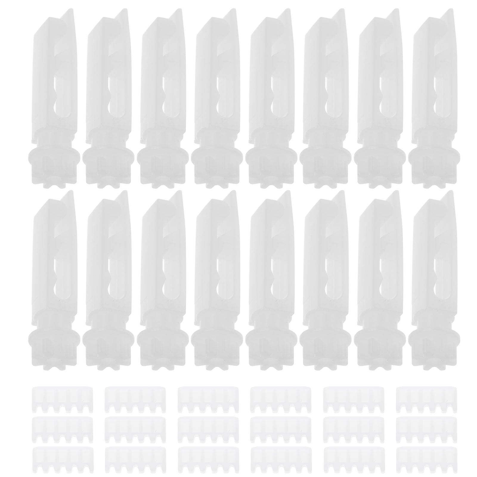 FOMIYES 20 X Hooks Heavy Duty Plastic Drapery Hooks for Smooth ...