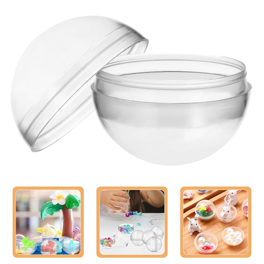 FOMIYES 200Pcs Fillable Container Transparent Vending Machine Capsules ...