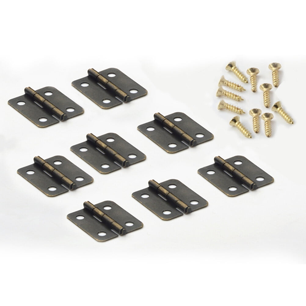 FOMIYES 20Pcs Hinge 80Pcs Screws Heavy Duty Hinges Round Corner for ...