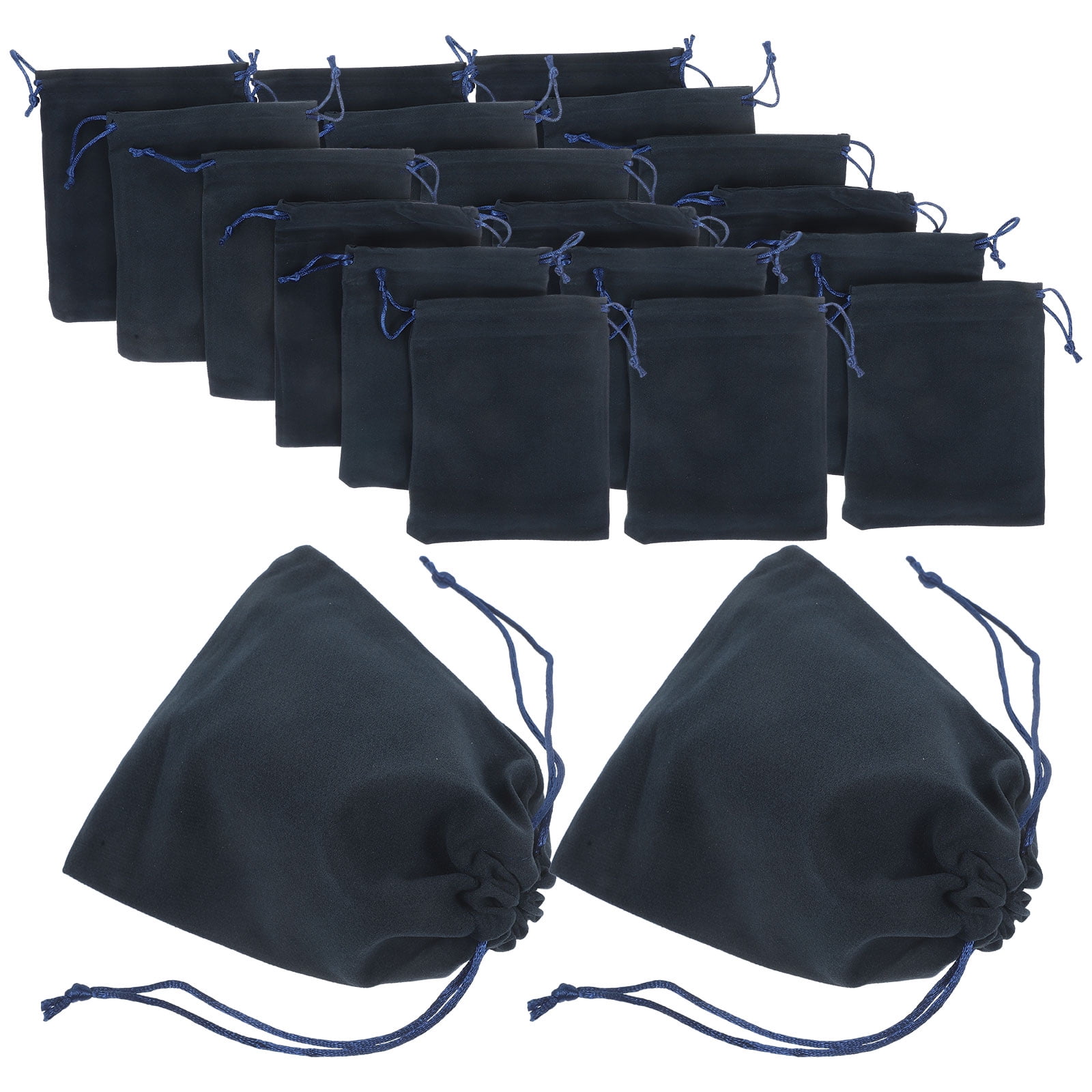 FOMIYES Jewelry Storage Bag Navy Short Plush 20Pack 5.9In X 4.7In X 0 ...