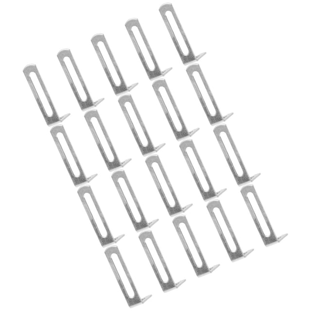 FOMIYES 20pcs Corner Brackets Shelf Brackets Angle Iron Brackets Heavy ...